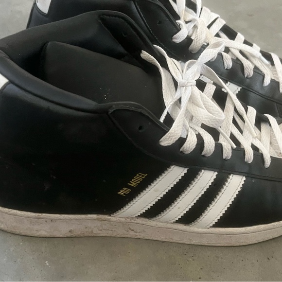 adidas | Shoes | Adidas Black And White Pro Model Sneakers | Poshmark